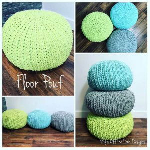 18 Crochet Colorful Pouf - Free Crochet Pattern